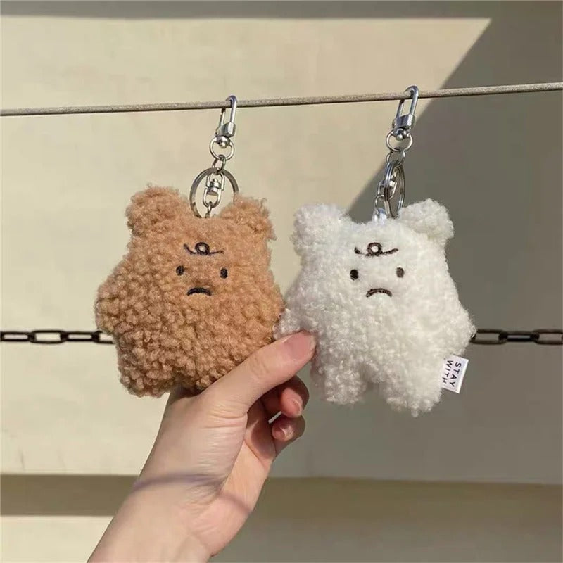 Fluffy Grumpy Bear Keychain – Venus&Orion