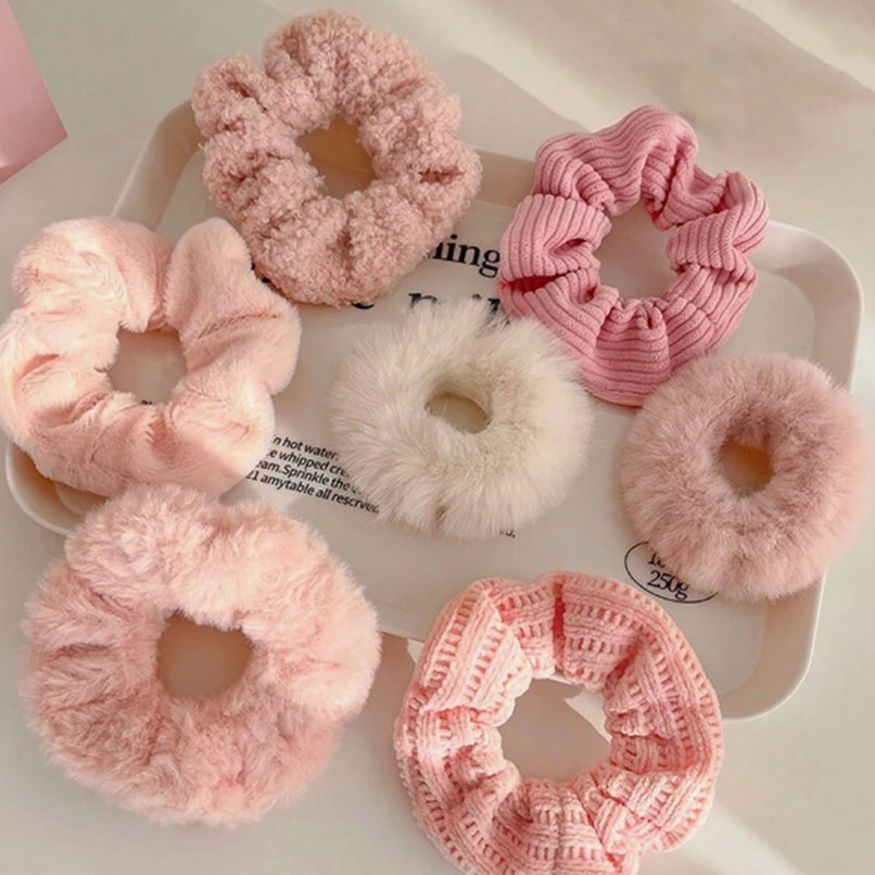 7pcs Coquette Pink Scrunchies Set – Venus&Orion