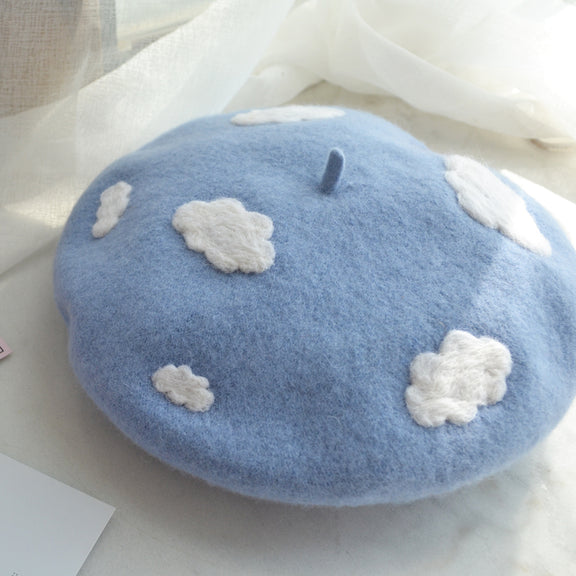 Embroidery Wool Beret – Venus&Orion